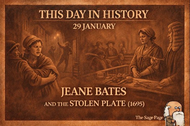 This Day in History: 29 January 1695 — Jeane Bates and the Stolen Plate ...