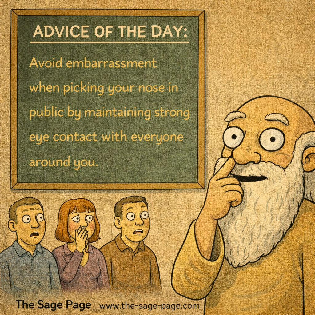 Advice of the Day: Picking Your Nose in Public – The Sage Page